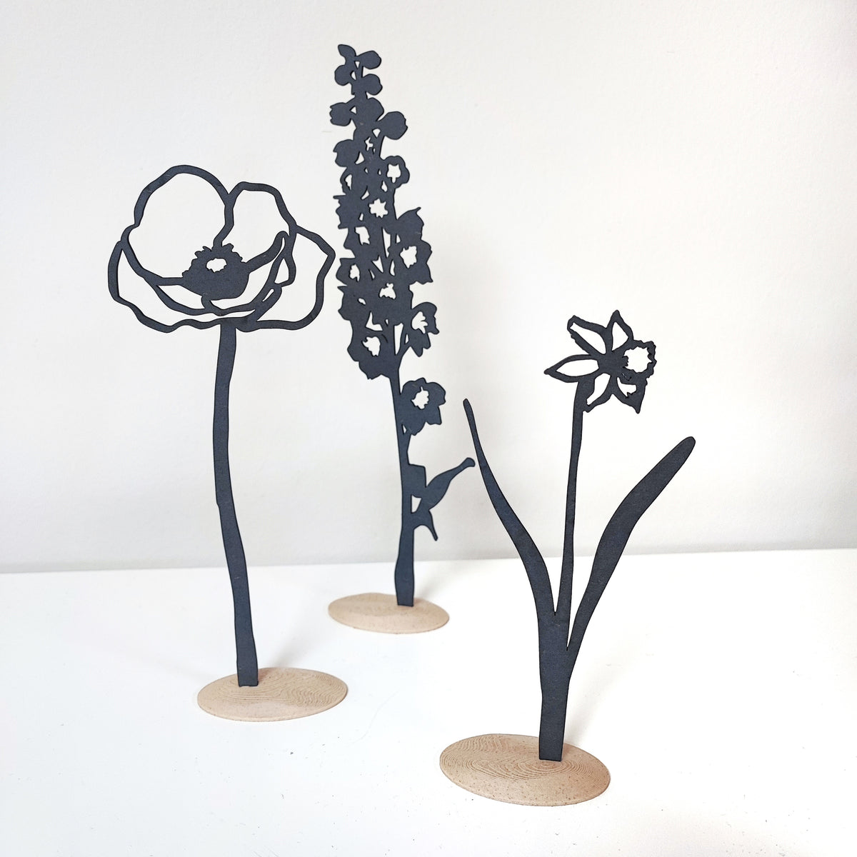 Geboortebloemen zwart mdf | Joeff