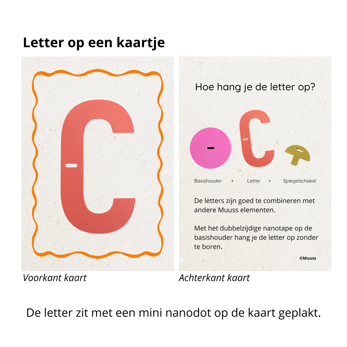 Letters op een kaart | Muuss | B2B – Joeff