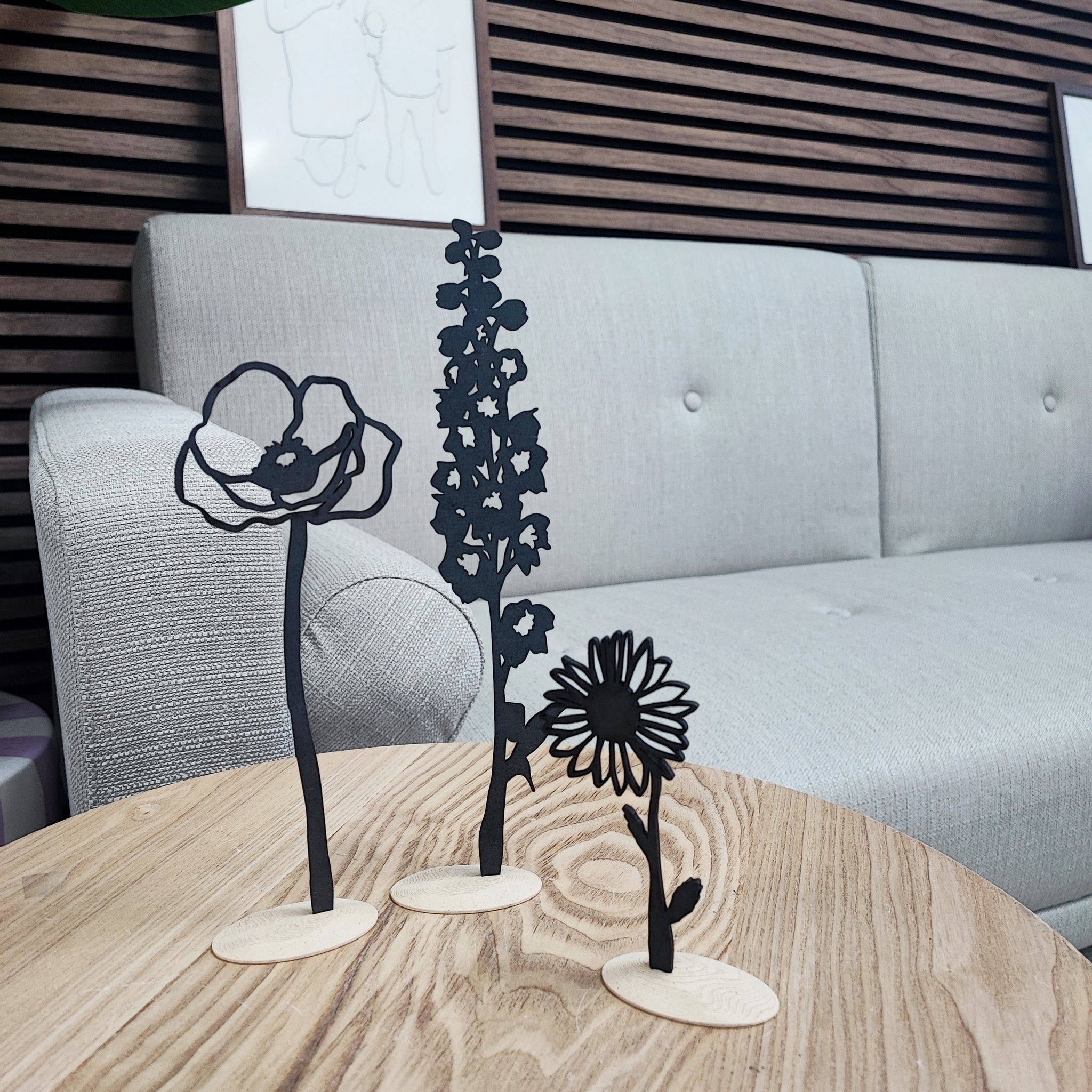 Geboortebloemen zwart mdf | Joeff